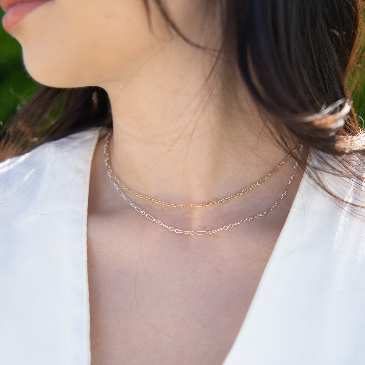 Fine Chain Paperclip & Toggle Layering Necklaces | Jewel Ya